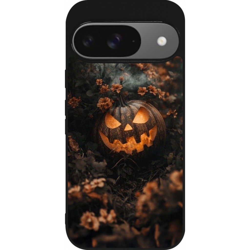 Google Pixel 9 / Pixel 9 Pro Case Hülle - Silikon schwarz Halloween ...