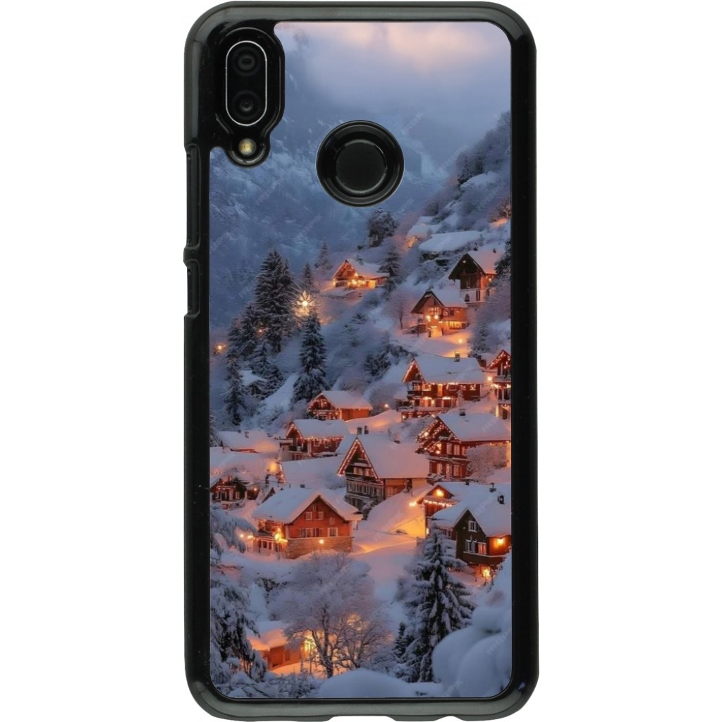 Huawei P20 Lite Case Hülle - Winter 25 Winter snowy village - Kaufen ...