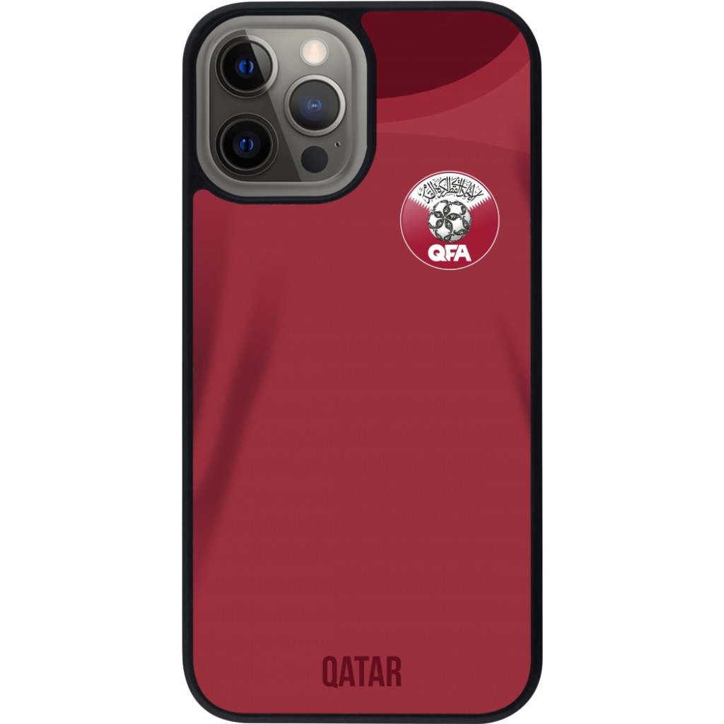 Coque iPhone 12 Pro Max - Silicone rigide noir Maillot de football ...