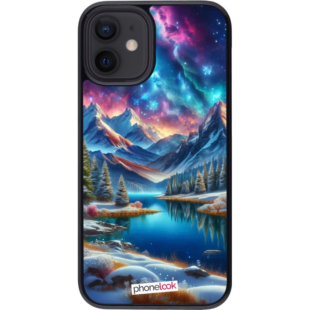 Coque iPhone 12 mini - Fantasy Mountain Lake Sky Stars - Acheter sur ...
