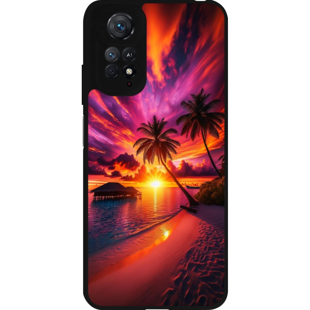 Coque Xiaomi Redmi Note 11 / 11S - Silicone rigide noir Maldives Dusk ...