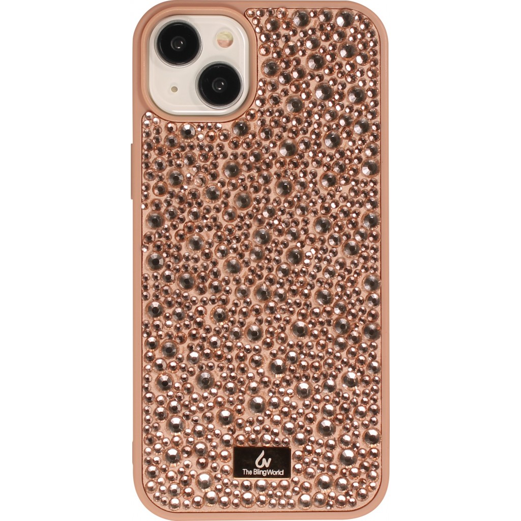 iPhone 15 Plus Case Hülle - Glitzer Diamant The Bling World - Rosa gold ...
