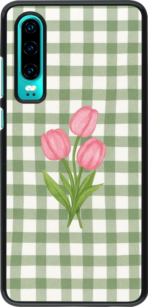 Huawei P30 Case Hülle - Green vichy tulips Spring 2026 - Kaufen auf ...