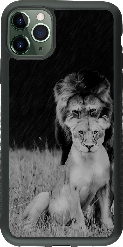 Coque iPhone 11 Pro Max - Silicone rigide noir Angry lions - Acheter ...