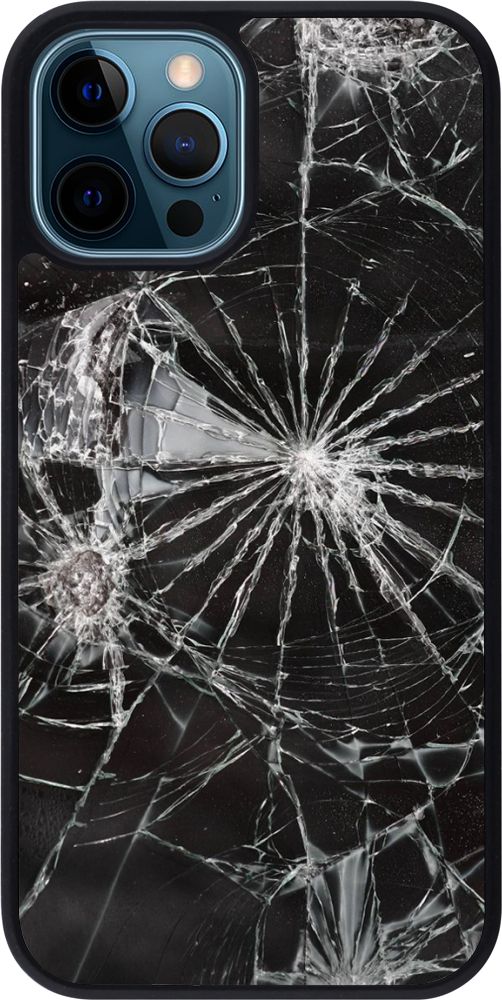 Hülle iPhone 12 / 12 Pro - Silikon schwarz Broken Screen - Kaufen auf ...