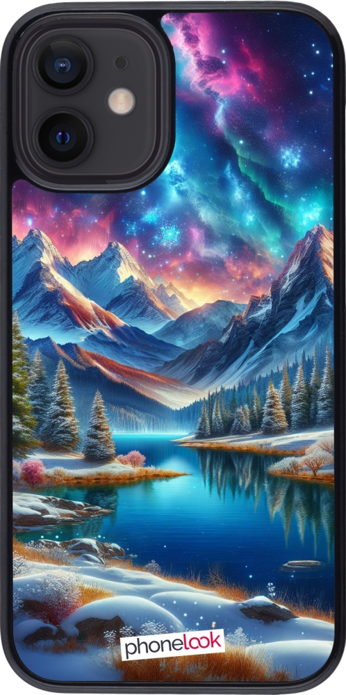 Coque iPhone 12 mini - Fantasy Mountain Lake Sky Stars - Acheter sur ...