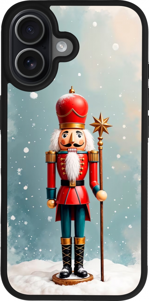 iPhone 17 Case Hülle - Silikon schwarz Christmas 25 Nutcracker Snow ...