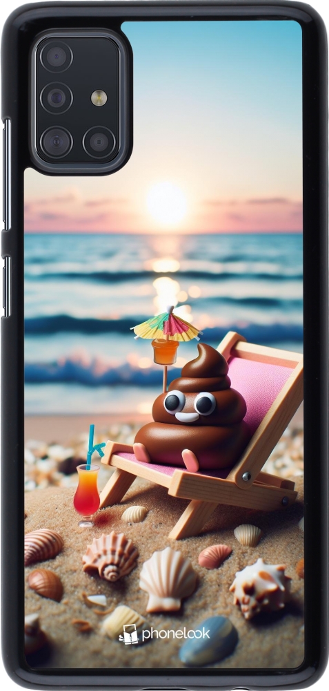 Coque Samsung Galaxy A51 - Emoji caca sur chaise longue - Acheter sur ...