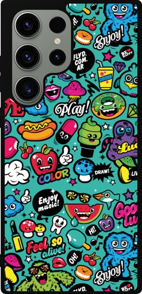Coque Samsung Galaxy S23 Ultra - Silicone rigide noir Cartoons old ...
