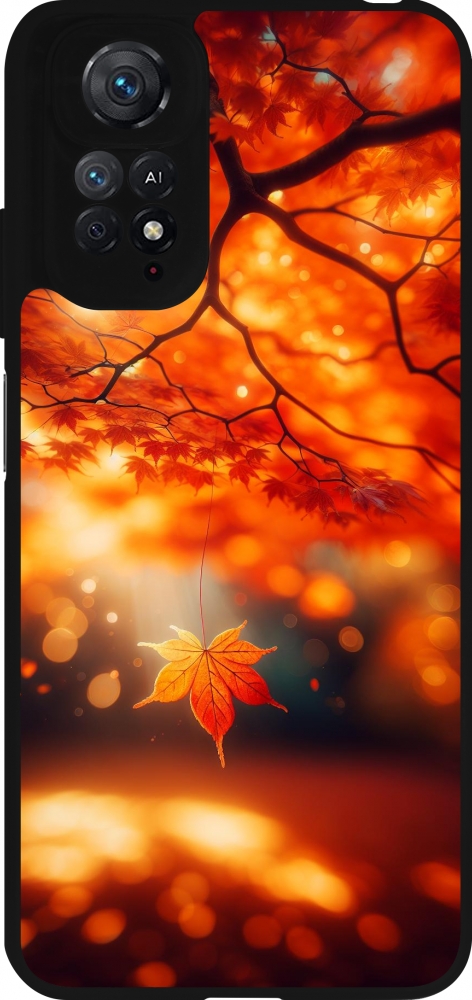 Coque Xiaomi Redmi Note 11 / 11S - Silicone rigide noir Automne Magique ...