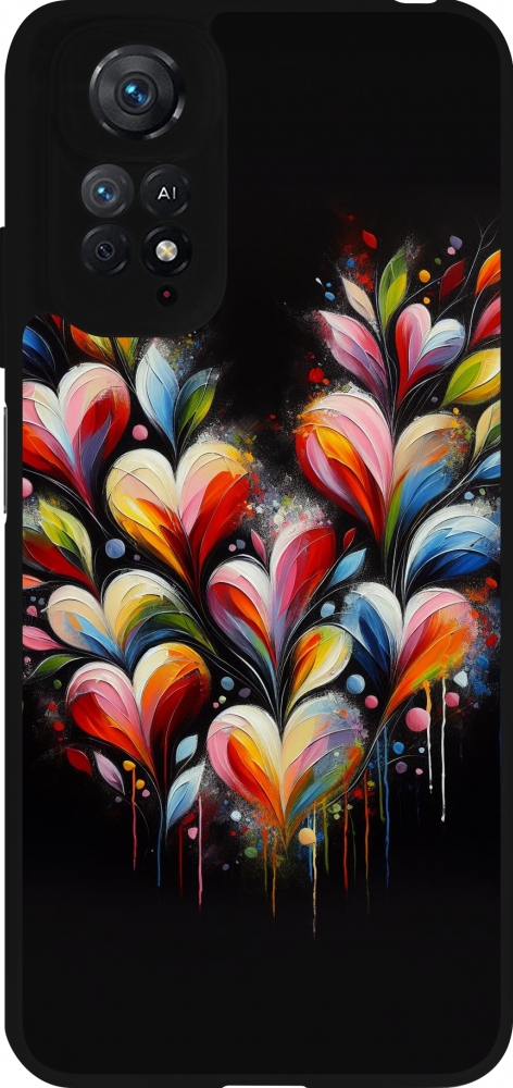 Coque Xiaomi Redmi Note 11 11s Silicone Rigide Noir Valentine 2024