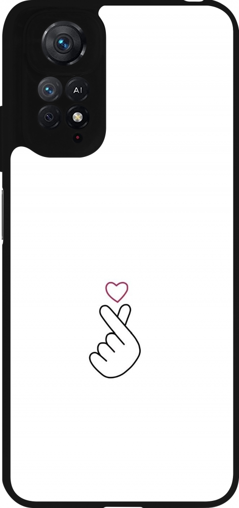 Coque Xiaomi Redmi Note 11 11s Silicone Rigide Noir Valentine 2024