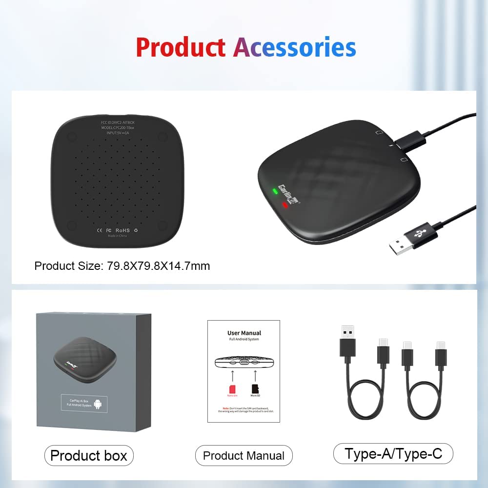 Carlinkit TBox Full Ai Smart Box Adapter/Konverter (Android 13.0 ...