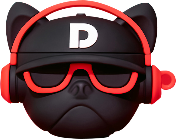 AirPods Pro Case Hülle - Hip-Hop-Bulldoggen-Sonnenbrille Headset - Rot ...
