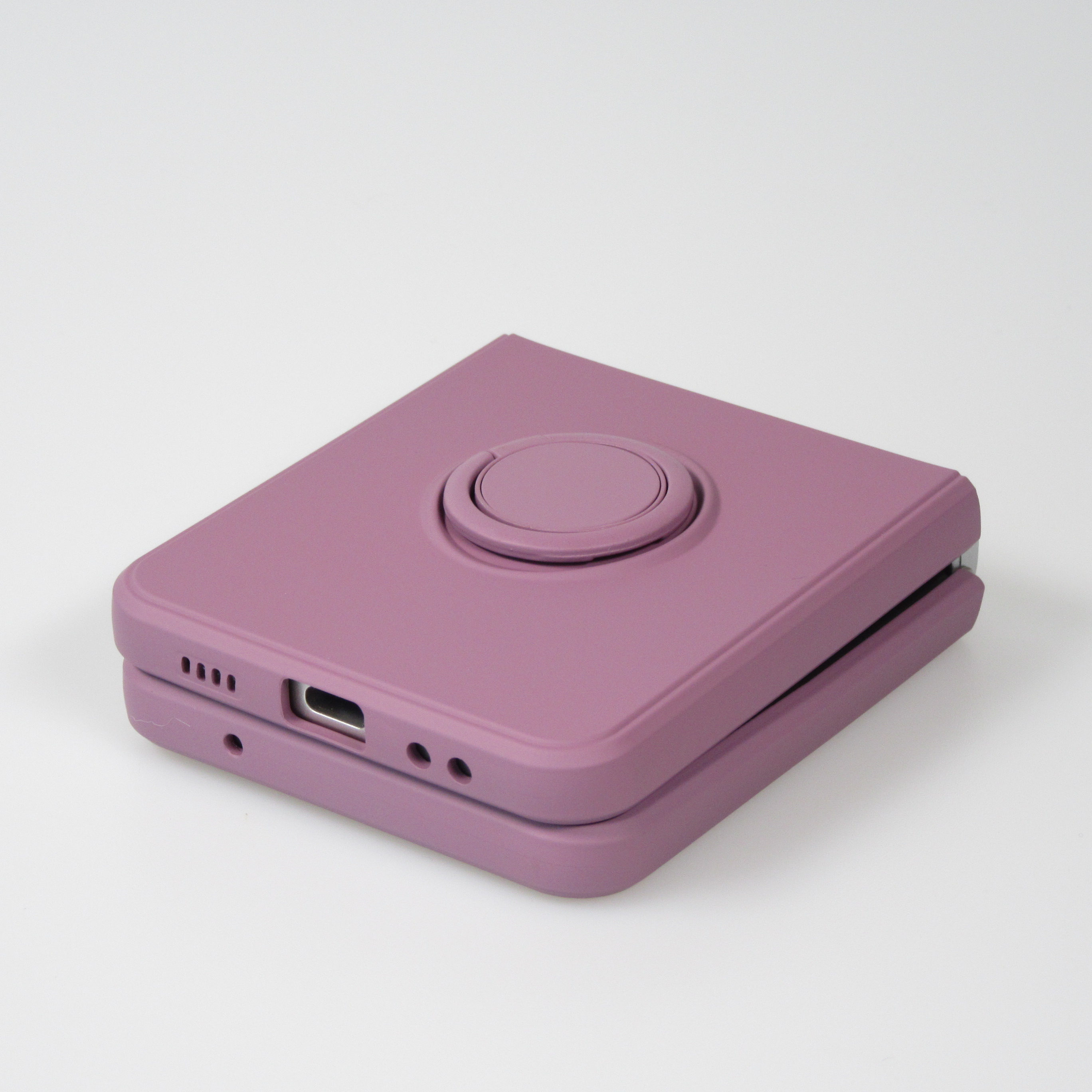 Coque Samsung Galaxy Z Flip4 - Soft Touch avec anneau - Violet foncé ...
