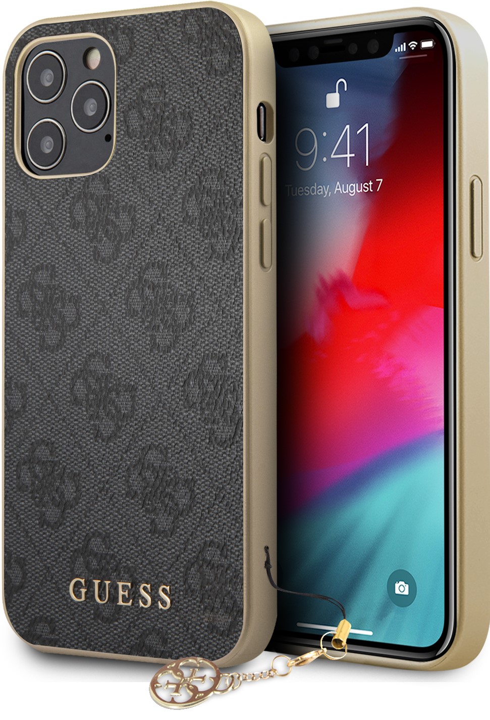 Coque iPhone 13 Pro Max - Guess toile similicuir monogramme logo ...