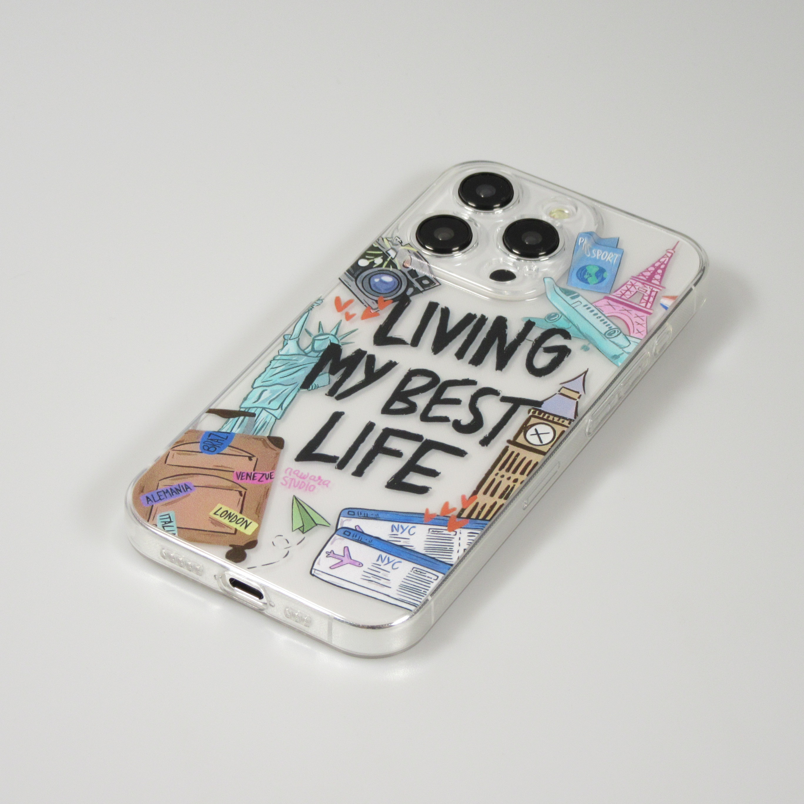 Coque iPhone 14 Pro Max - Gel silicone transparent Living my best Life ...