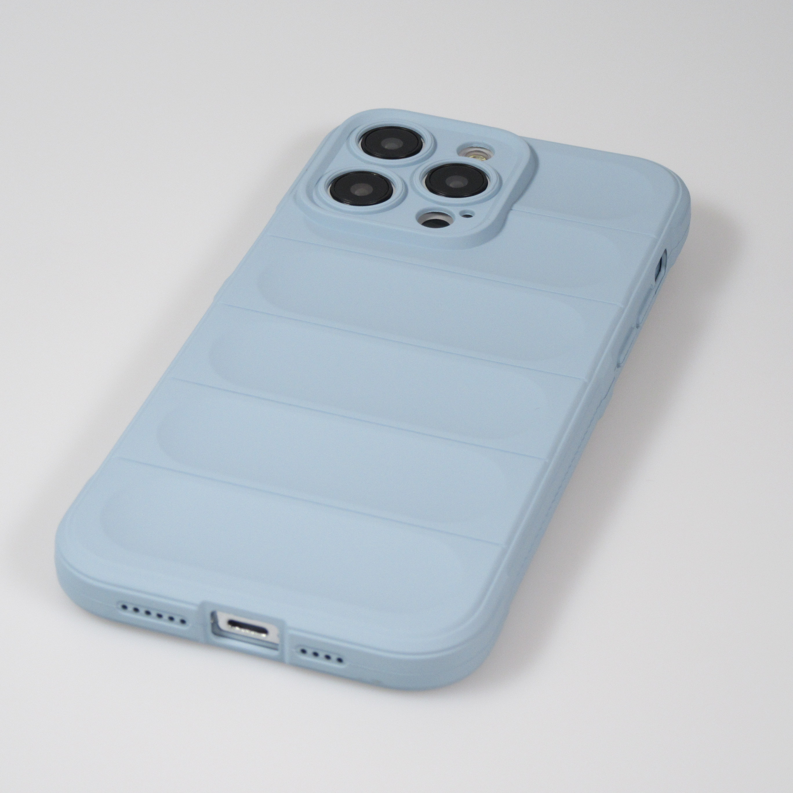 Coque iPhone 14 Pro Max - Silicone renforcé avec double couche de protection - Bleu clair ...