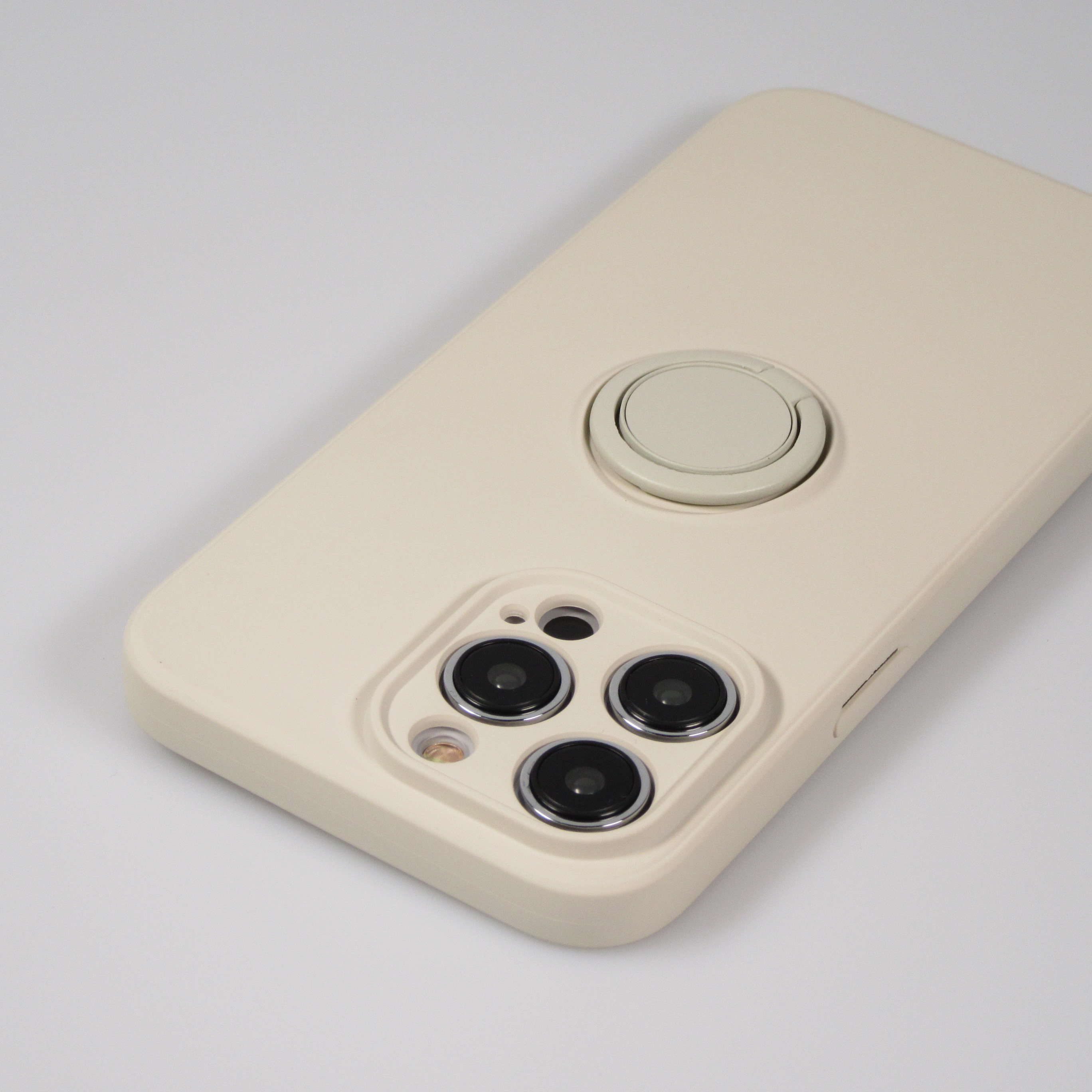 iPhone 14 Pro Case Hülle - Soft Touch mit Ring - Beige - Kaufen auf ...