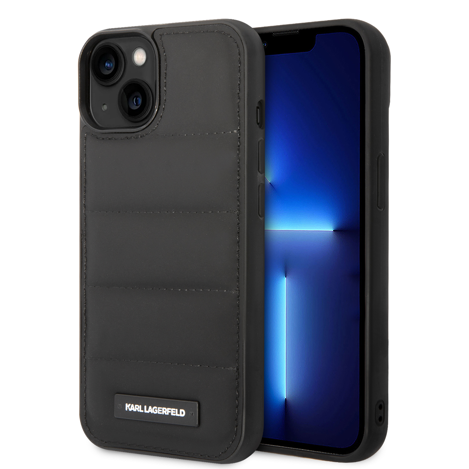 Coque iPhone 15 Pro Max - Karl style puffy matelassé bords en silicone ...