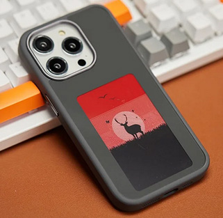 Coque iPhone 16 Pro - E-Ink Display DIY avec technologie NFC pour photo ...