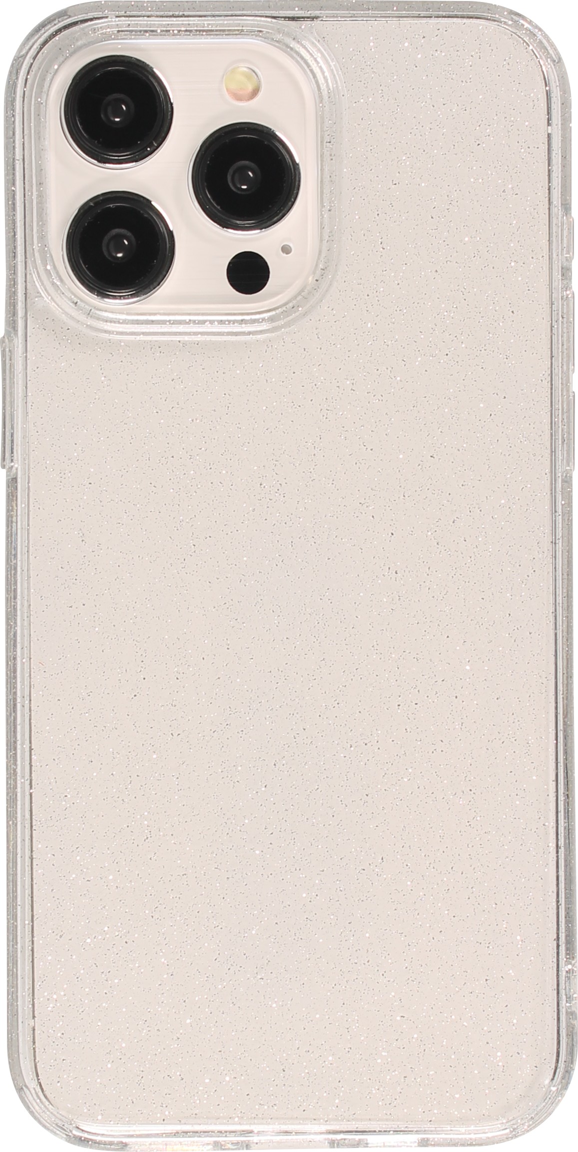 iPhone 15 Pro Case Hülle - Gel Gummi transparent mit Glitzerstaub ...