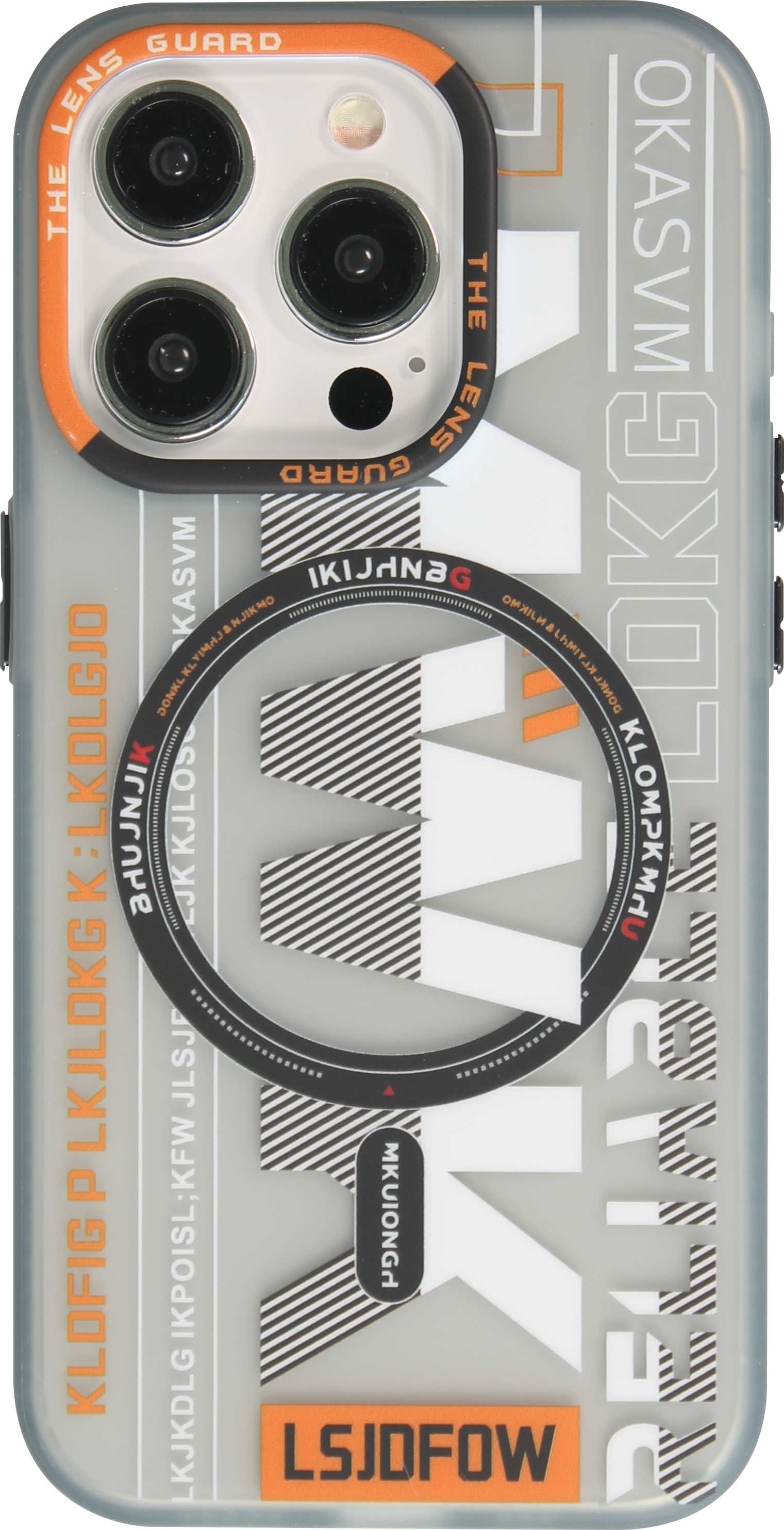 iPhone 15 Pro Case Hülle - MWK Cyber Grid Silikon mit MagSafe - Grau ...