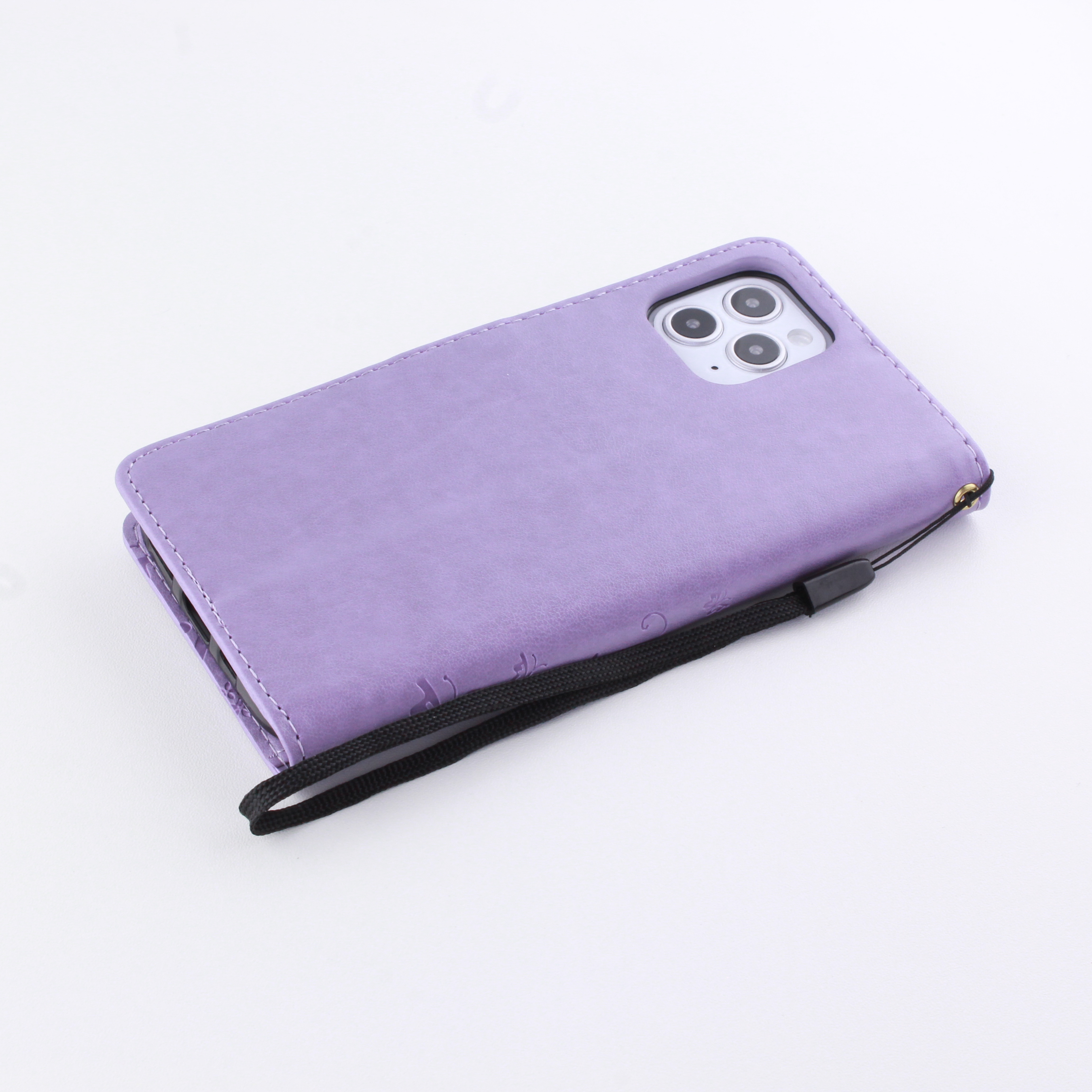 Hülle iPhone 12 / 12 Pro - Flip Schmetterling Strass - Violett - Kaufen ...