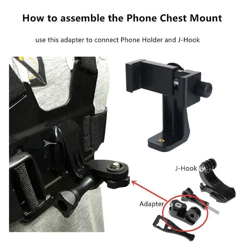 Harnais support téléphone & GoPro poitrine FPV universel avec rotation ...