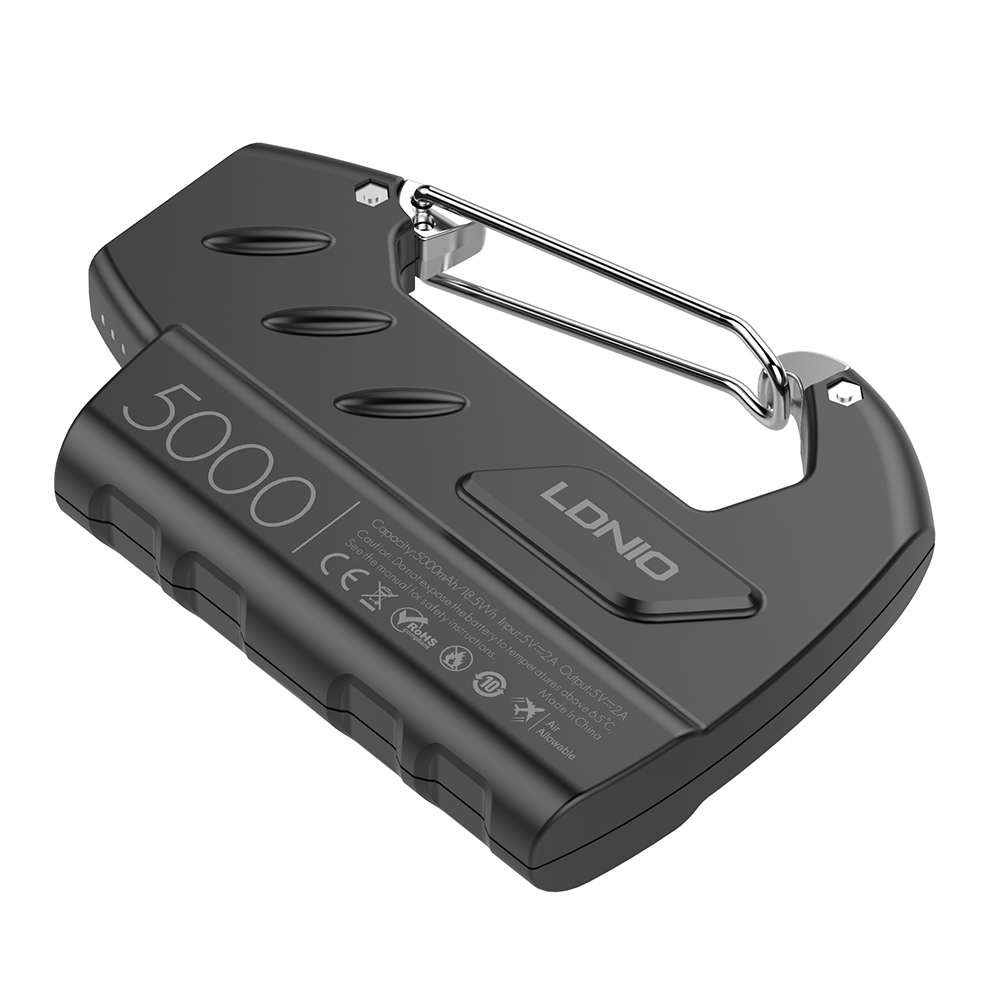 LDNIO Keychain Power Bank 10W 5000mAh - Externe Batterie mit Karabiner ...