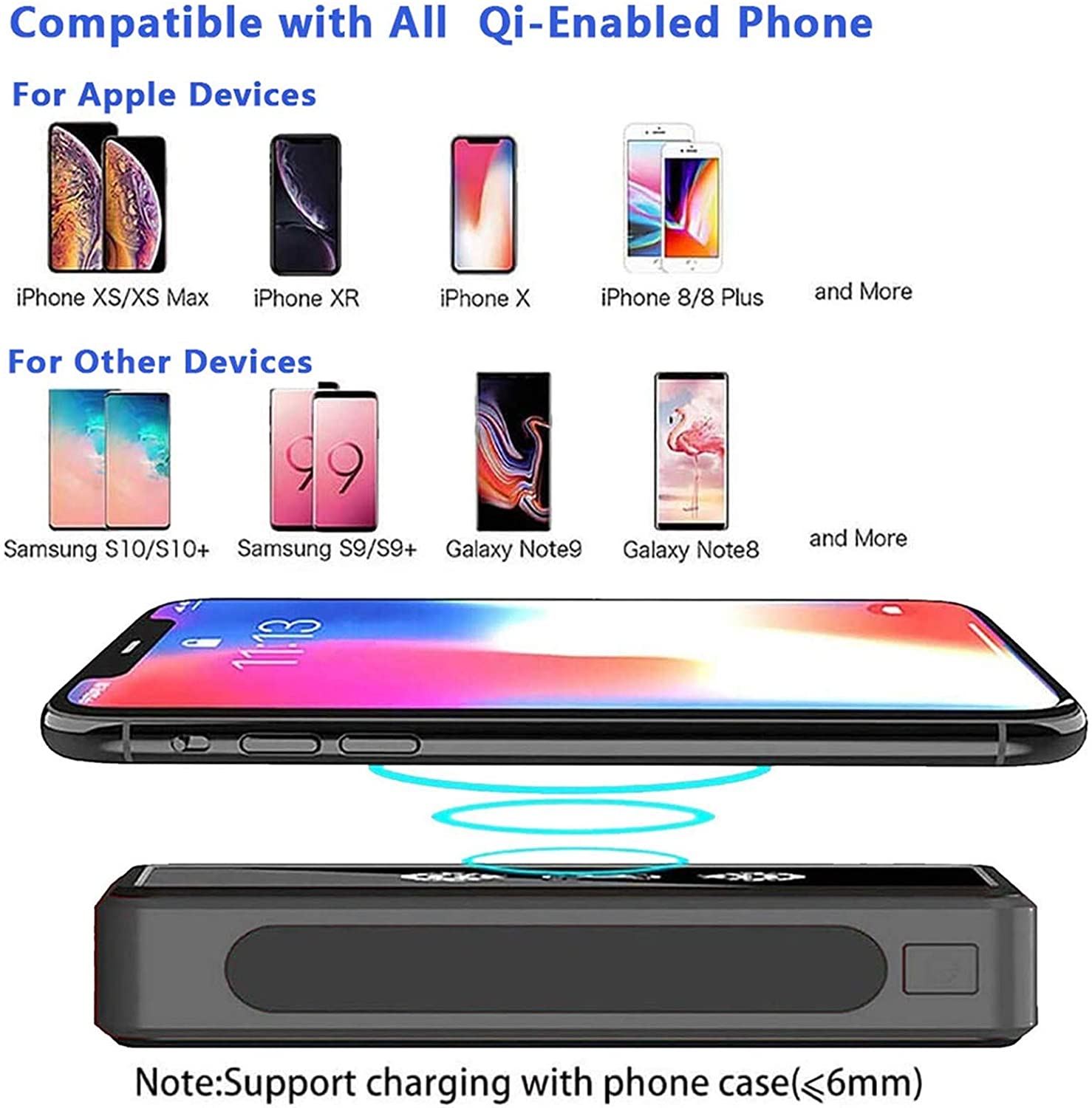 Solar Power Bank Qi Ultra Capacity 80000 mAh wireless externe Batterie ...